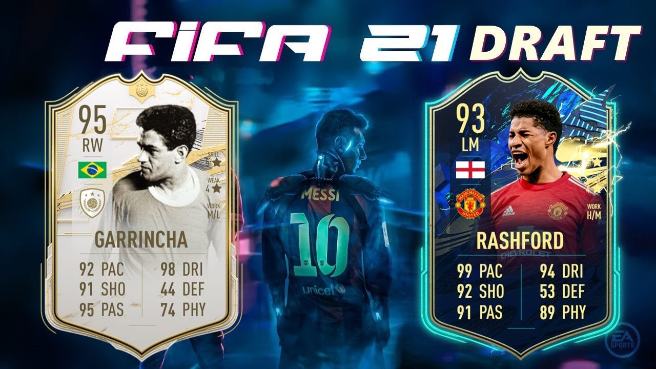 FIFA 21 FUT DRAFT | RASHFORD 93 GARINCHA 95 | FIFA 21 DRAFT TO GLORY ...