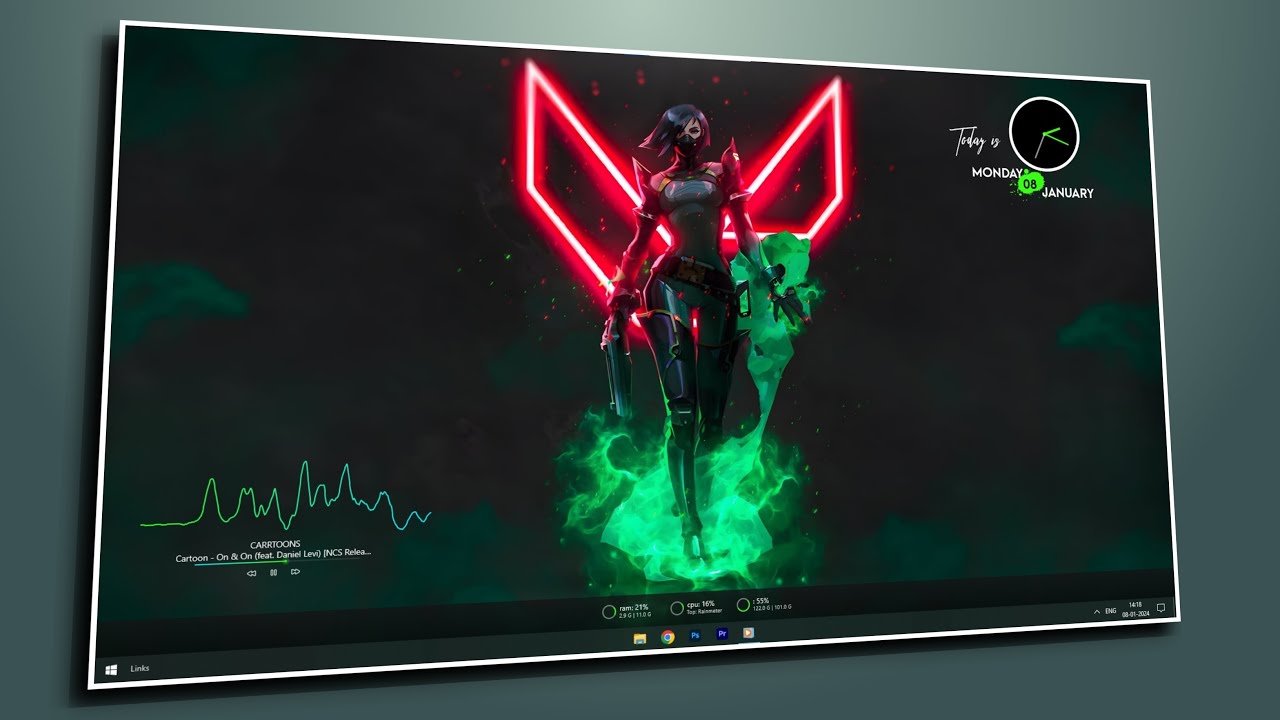 Best VALORANT Theme Desktop Setup for Windows 10 - YouTube