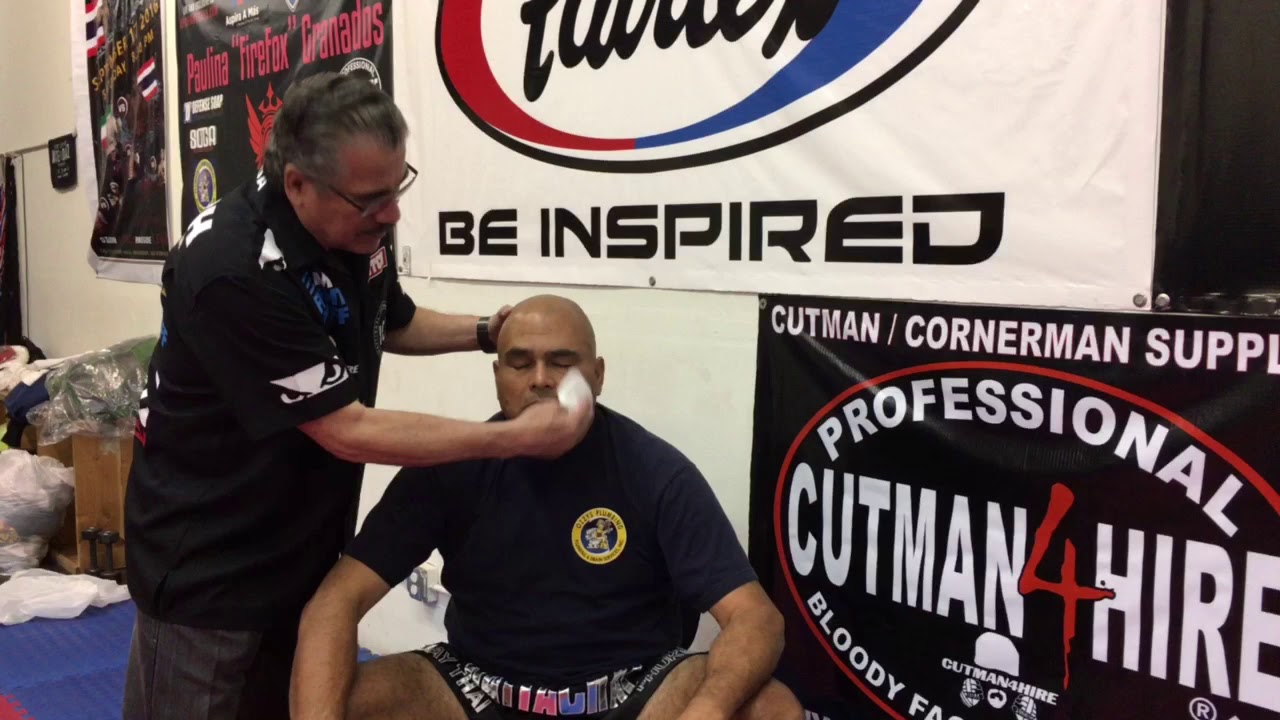 Cutman Stitch Duran : 4 x 4 Gauze Pads - YouTube