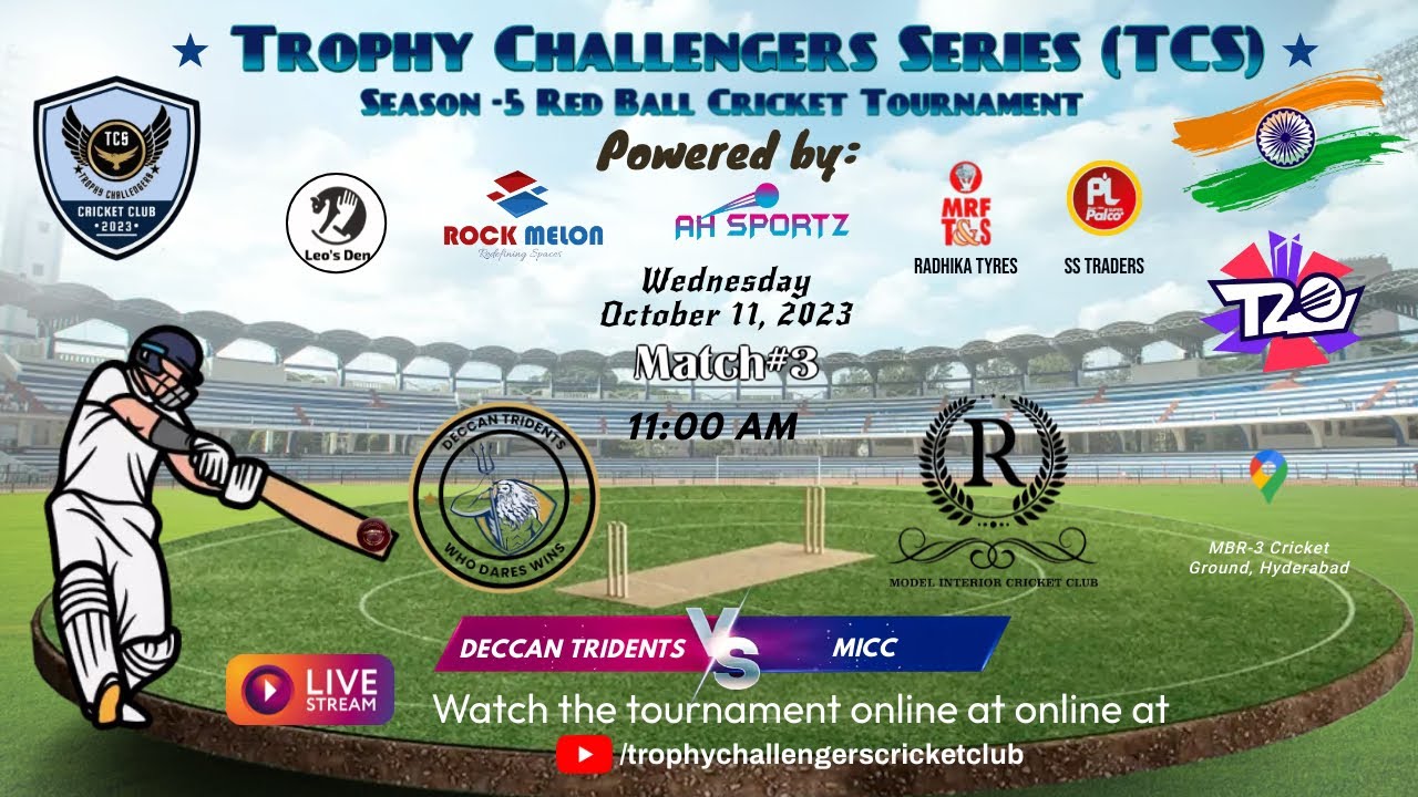 Trophy Challenger Series - Season 5 (Red Ball) | Match 3 | Deccan ...