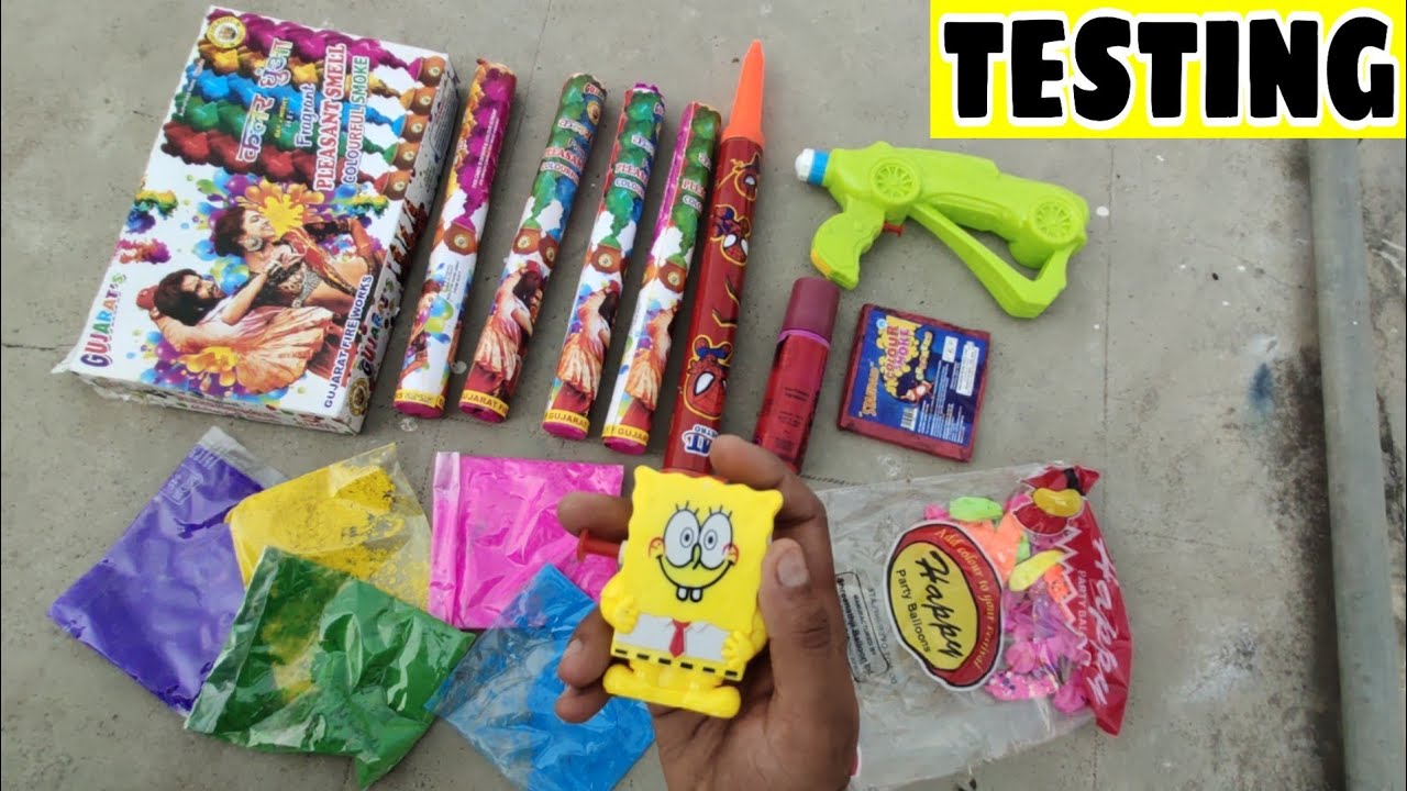 Different Types of Holi Items Testing || Different Types of Holi ...