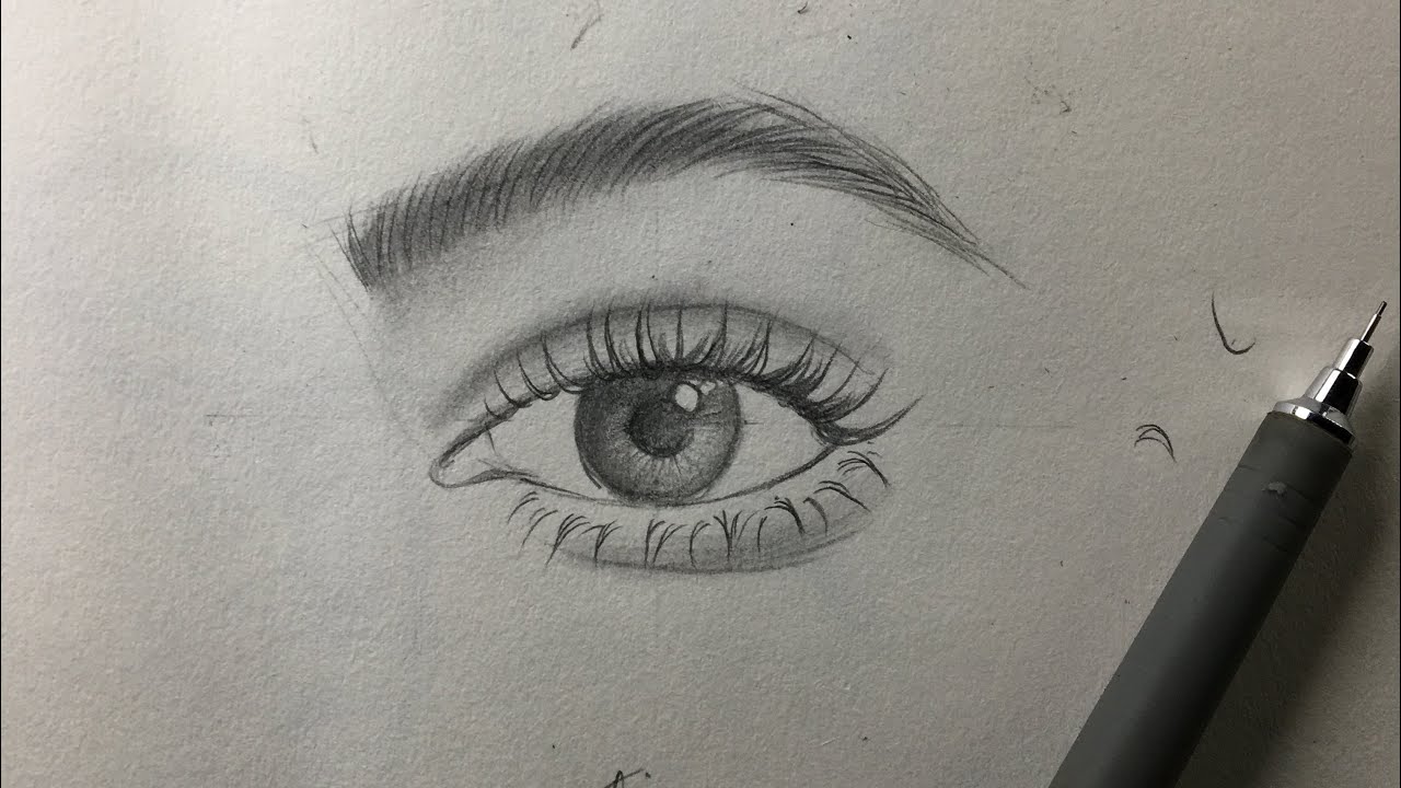 Easy way to draw an eye | Eye drawing tutorial for beginners |How to ...