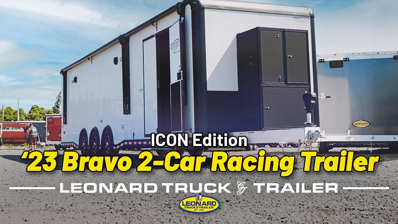 ICON 2 CAR RACING TRAILER - Bravo's 2 Car Trailer - YouTube