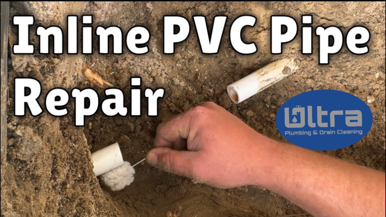 Inline PVC Pipe Repair - Replacing A PVC Water Supply Pipe In Ground - Pipes Won’t Move - YouTube