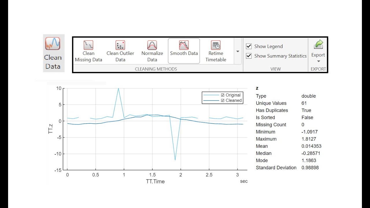 Data Cleaner Tool in MATLAB - YouTube