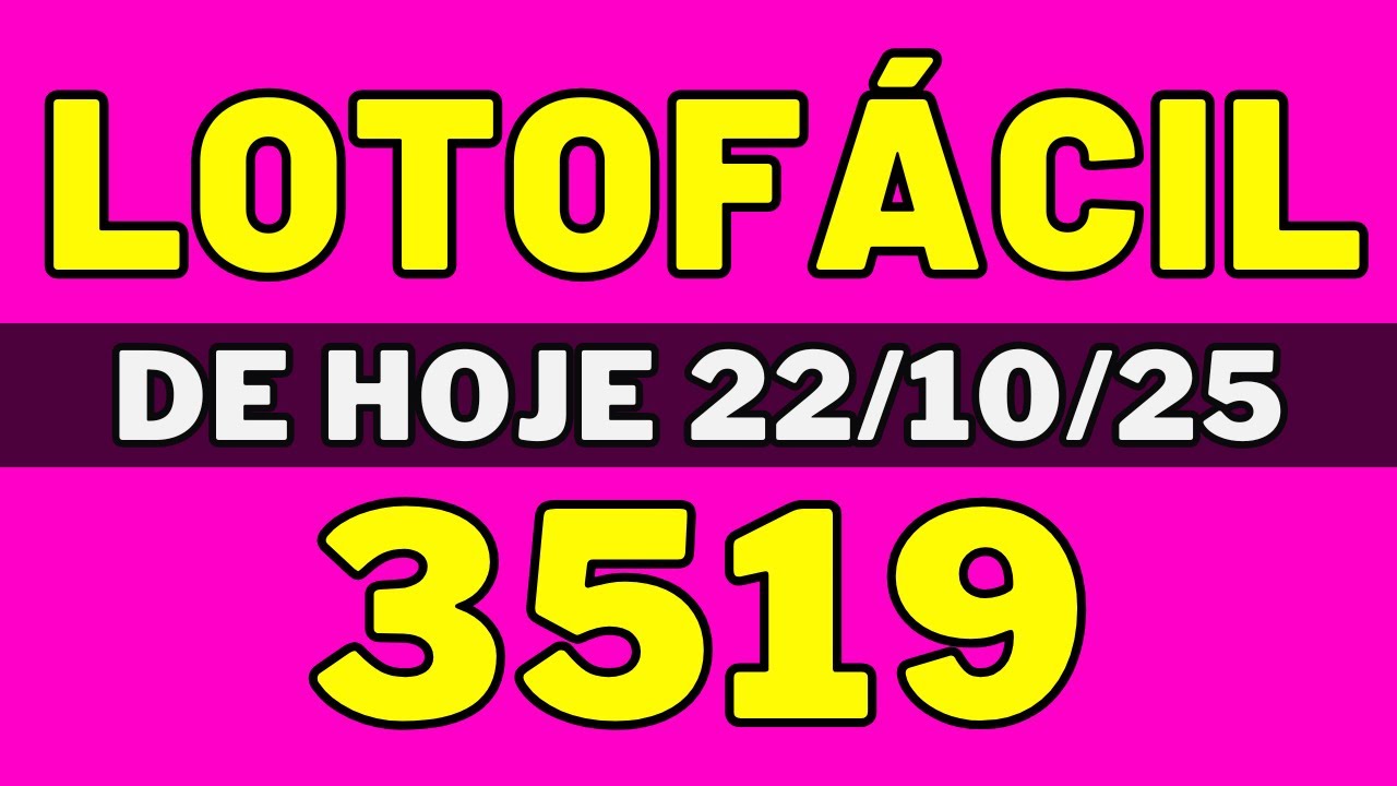 Lotofácil 3519 – Resultado da lotofácil de hoje 3519 (22-10-25) - YouTube