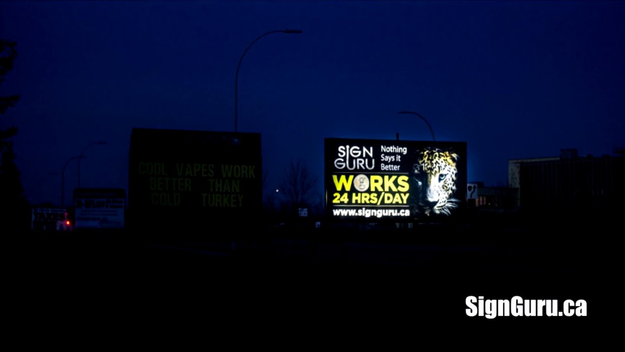 Illuminated Mobile Sign Lighted Portable Signs - YouTube