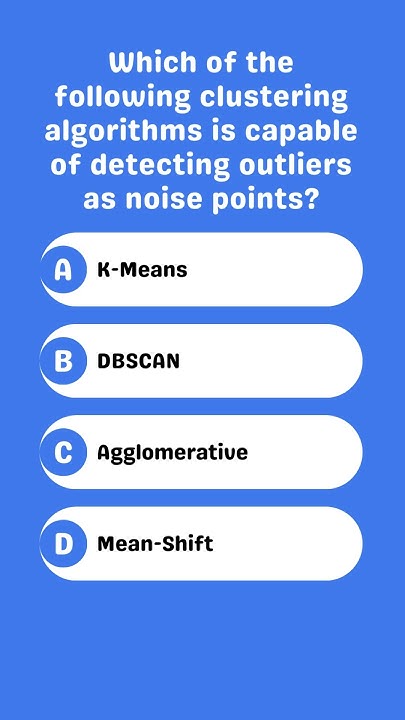 Which clustering algorithm detects outliers? - YouTube