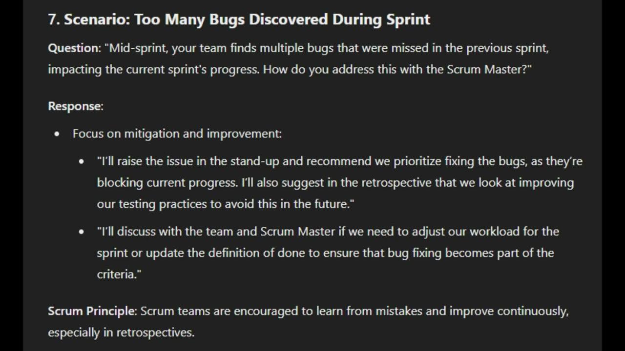 Agile Scenario based question for interview - YouTube