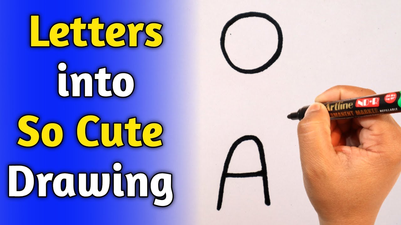How to Turn Letters into Drawing So Cute Teddy Bear | How to Draw Teddy ...