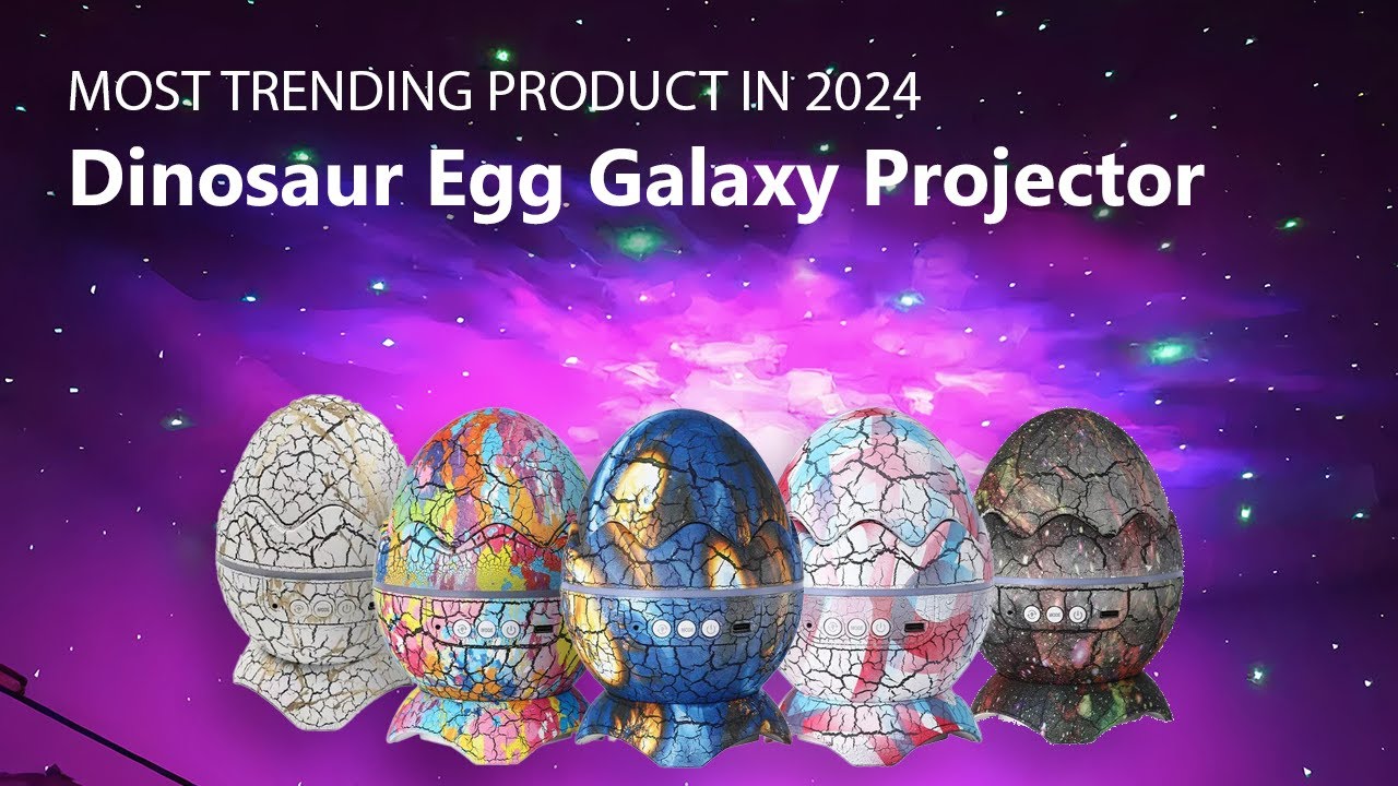 Dinosaur Eggshell Galaxy LED Projector + Bluetooth Speaker - YouTube