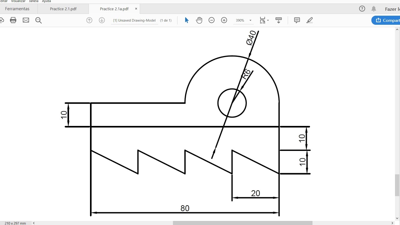 Lesson 12 of 50 Practice 4 Ratchet stop In AutoCAD for Mechanical ...