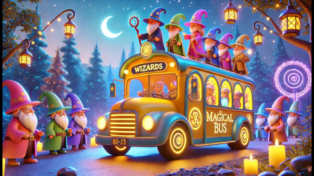 Wizards Take the Magical Wheels on the Bus 🧙🏼💜 | Fun Song for Kids ...