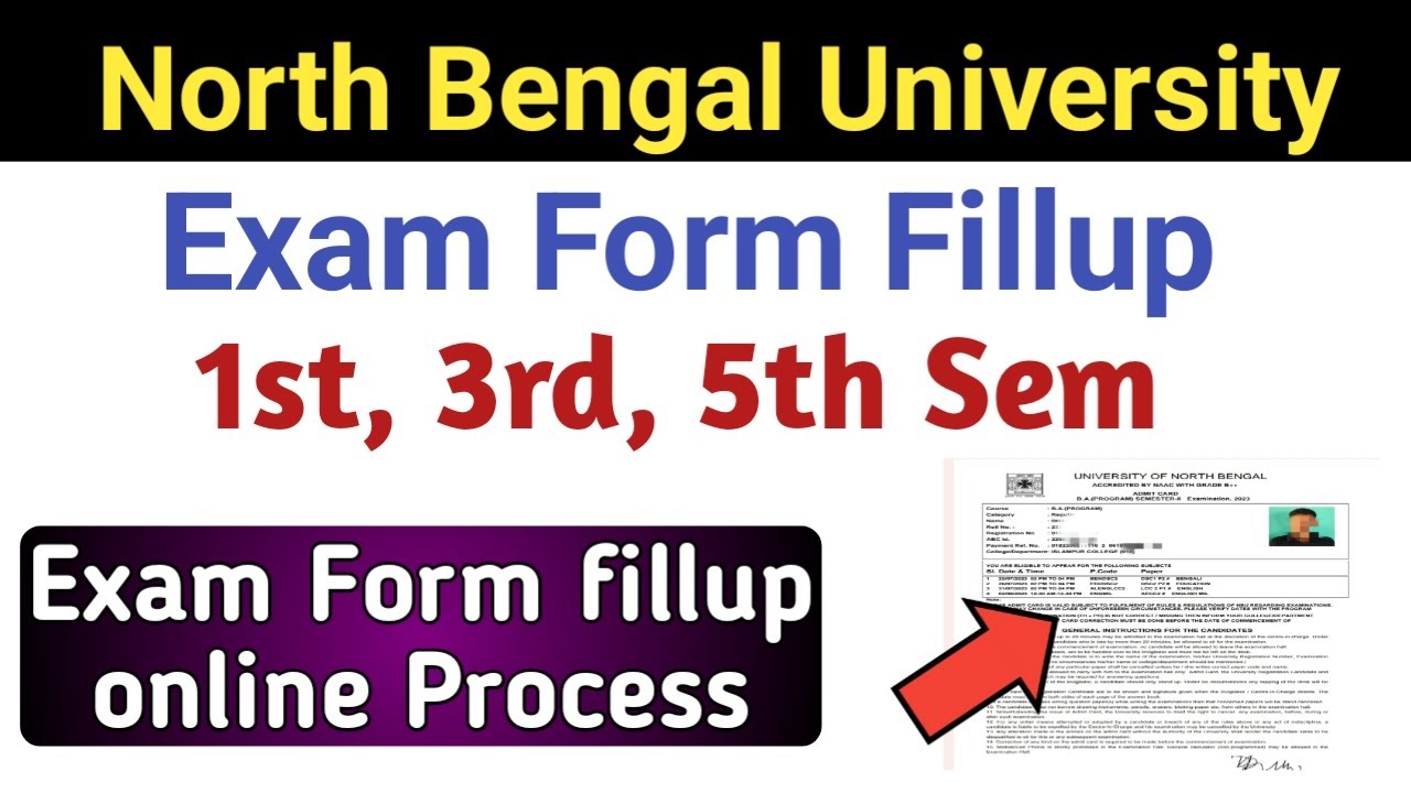 NBU| Exam Form fillup Process : 1st, 3rd, 5th Sem| Nep & CBCS Exam Fee| Sem-i/iii/V Exam Form ...