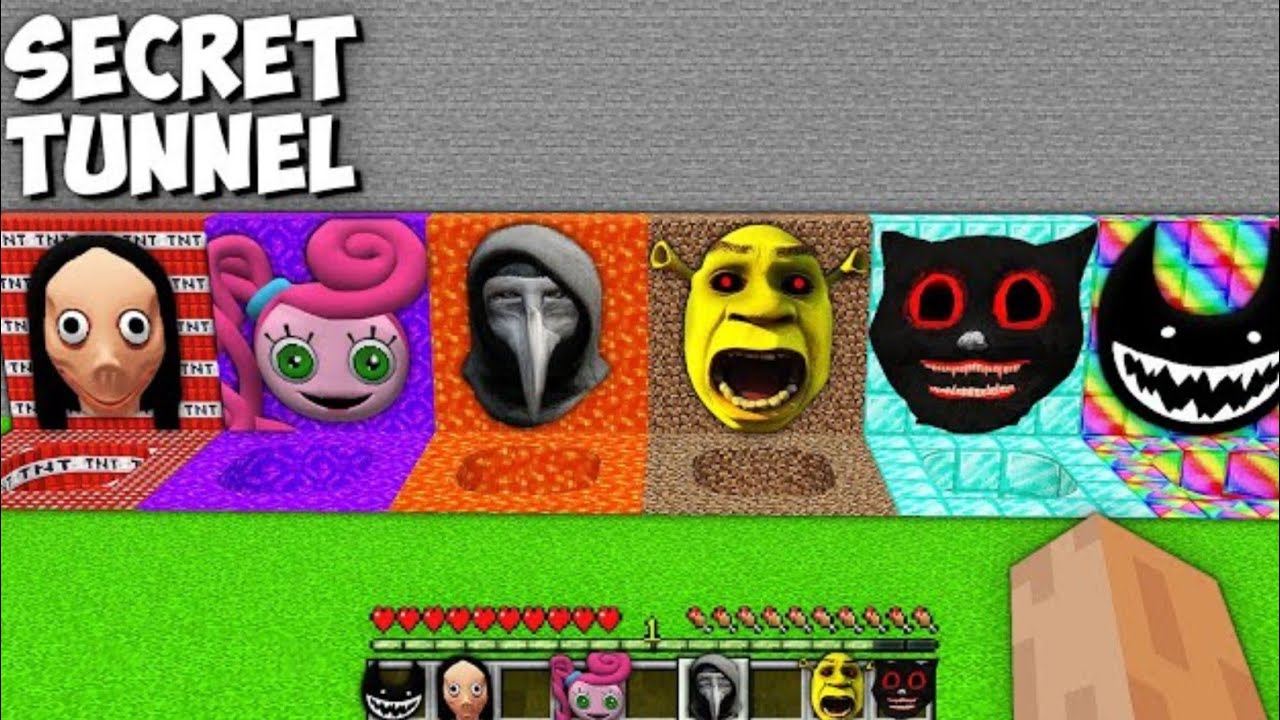 Secret Mysterious Tunnel Momo Girl Night Ghost Night Deeman MINECRAFT ...