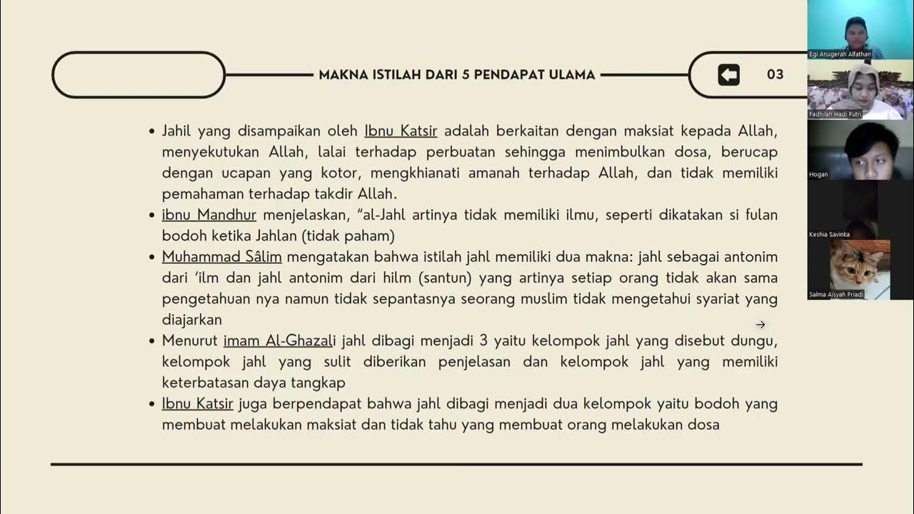 TUGAS PRESENTASI KELOMPOK 8 - TEMA JAHIL - YouTube