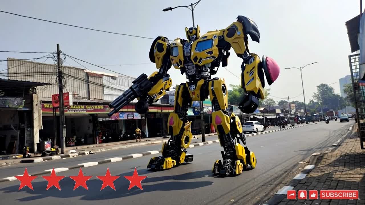 DIBUAT OLEH AI - MOBIL INI BERUBAH JADI ROBOT?! TRANSFORMASI EPIK ...