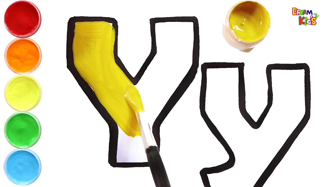 English Alphabet for kids | Letter Y y | learn colors | Keywords ...
