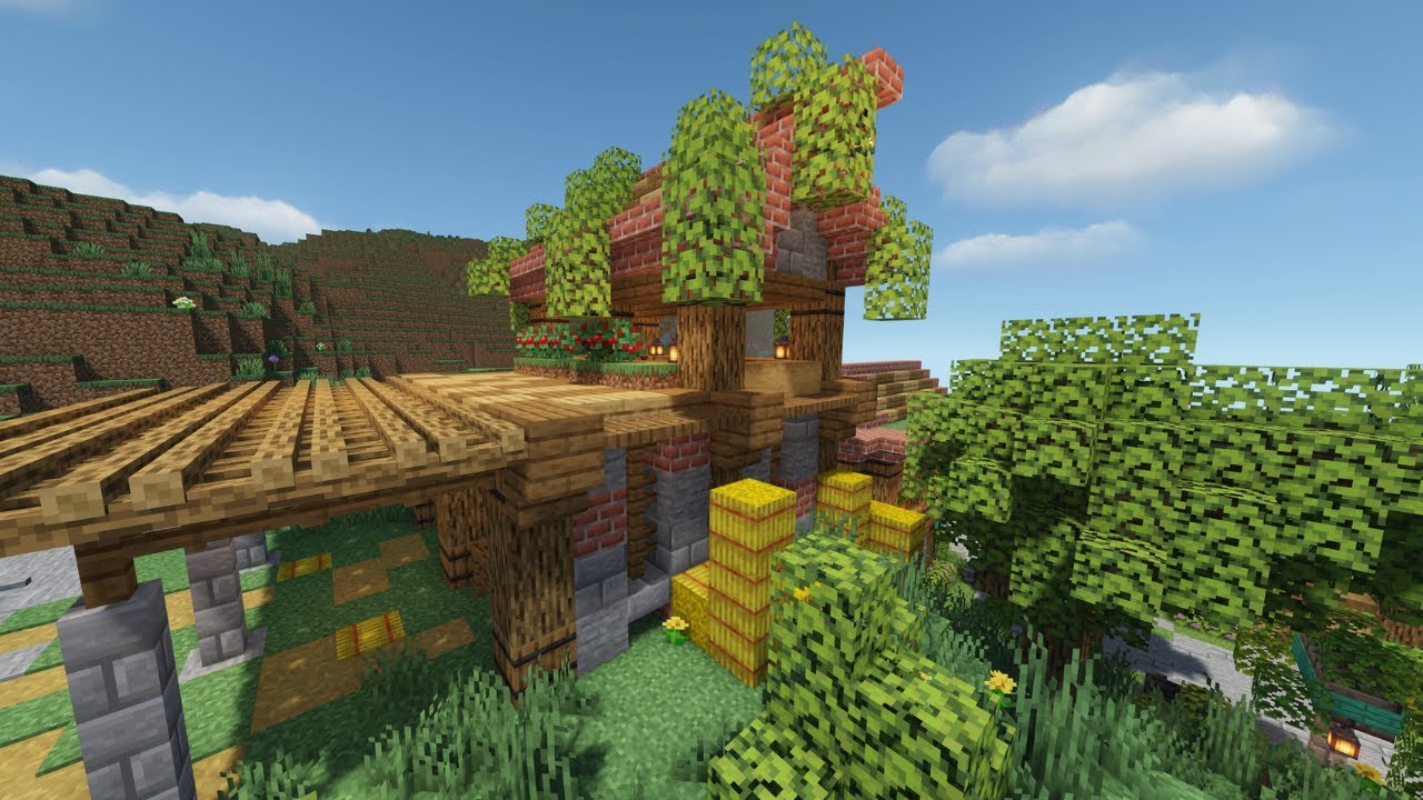How To Build Minecraft Survival Horse Stable • Tutorial - YouTube
