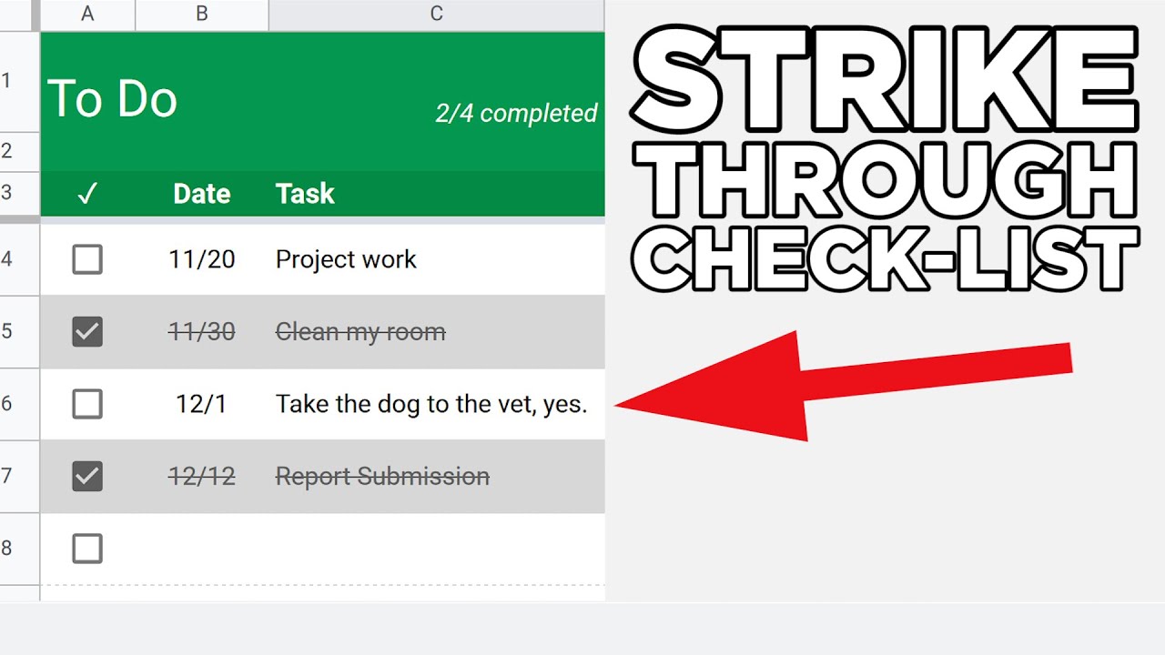 Google Sheets EASY Interactive To-Do List - YouTube