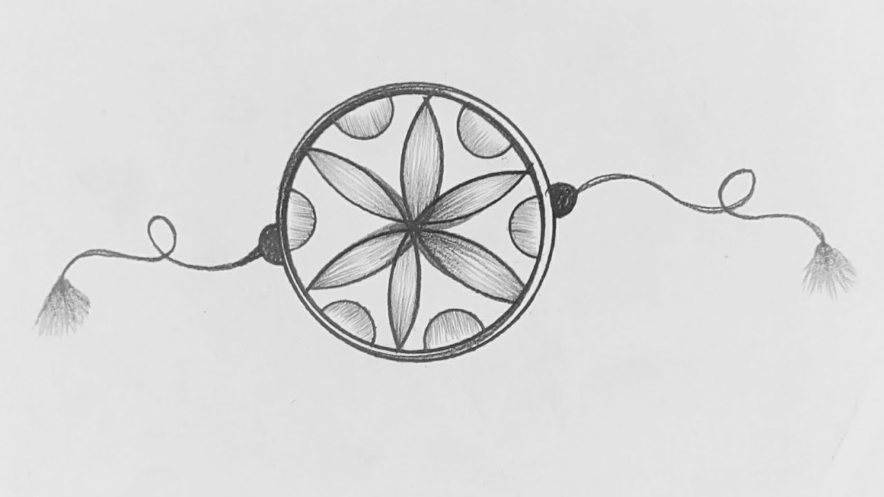 Simple Rakhi Drawing // Raksha Bandhan Drawing // Rakhi Special Pencil ...