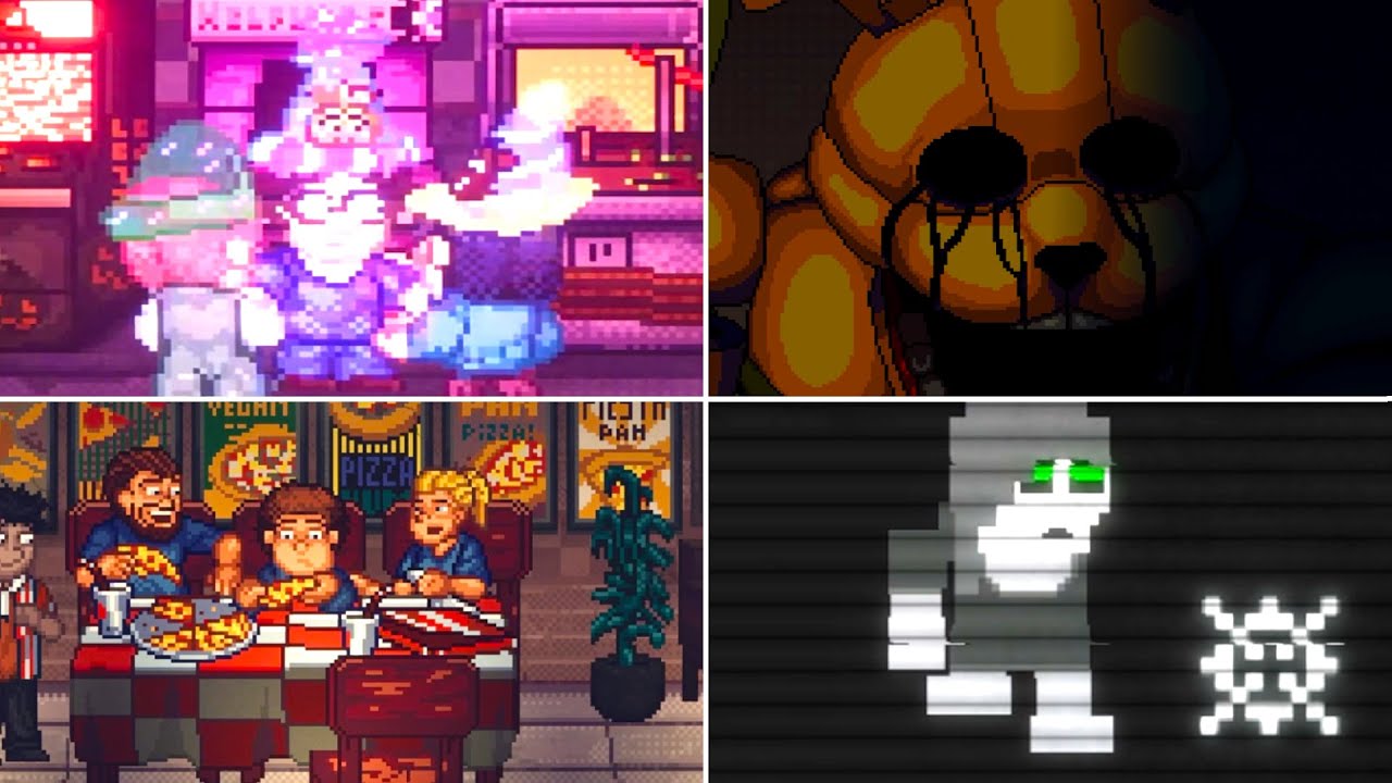 FNAF Into The Pit - All Secrets & Easter Eggs (New Ghosts + Secret ...