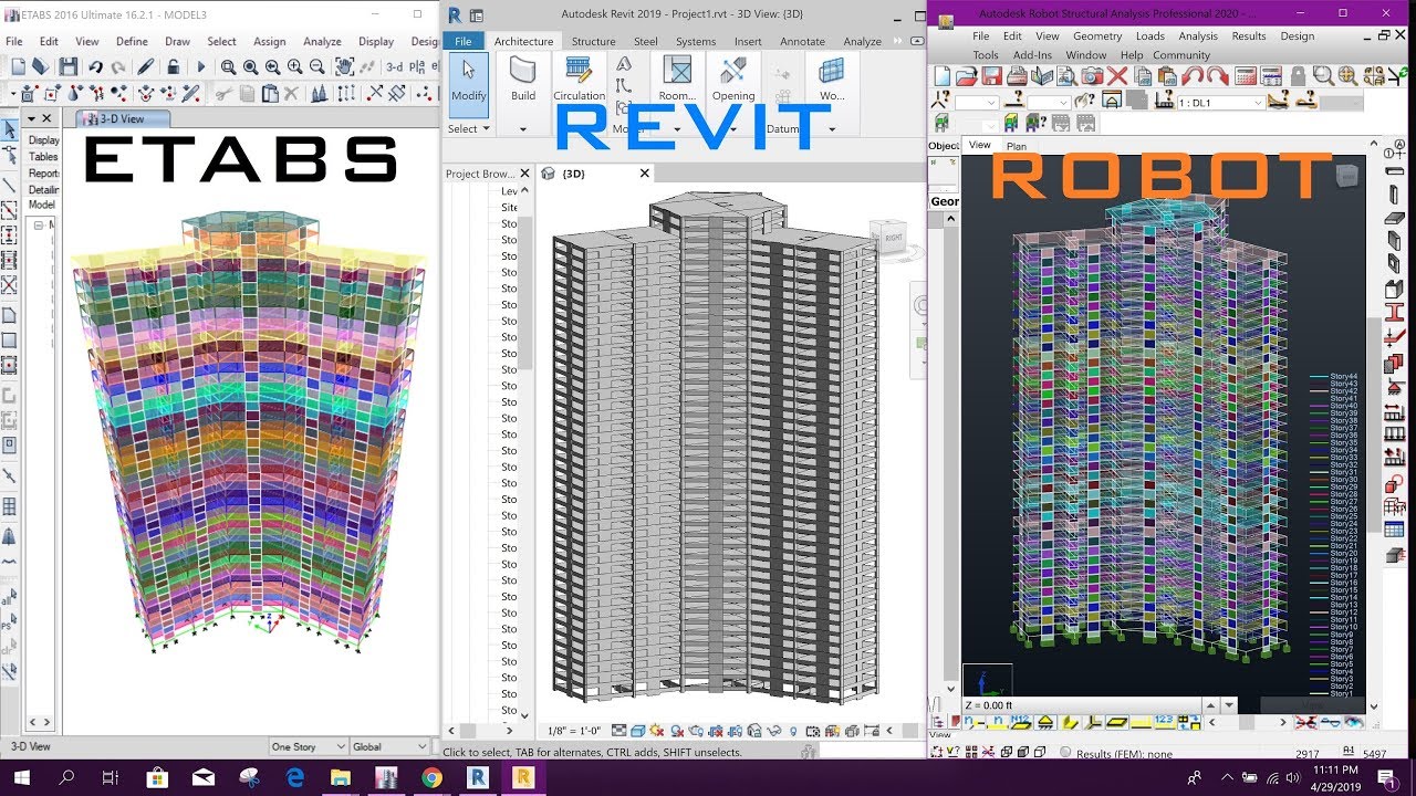 Export Etabs model to Robot Structural Analysis - YouTube