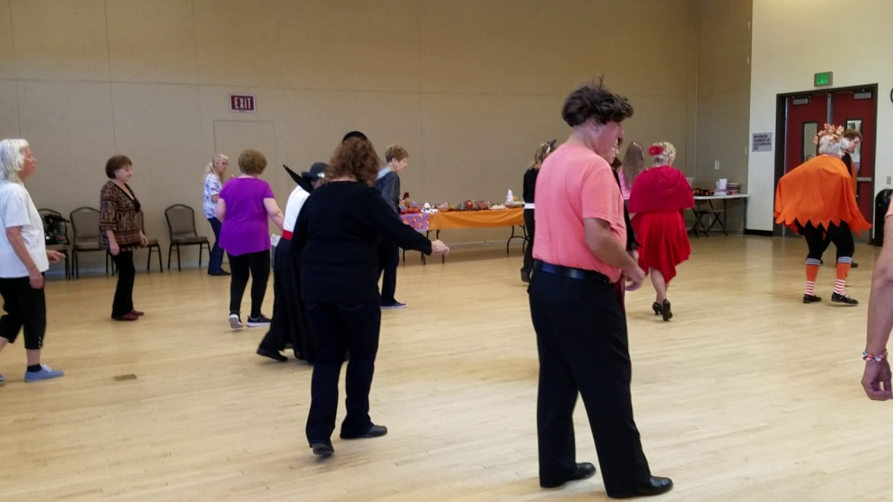 Halloween potluck line dance party at Palmdale Senior Center - YouTube
