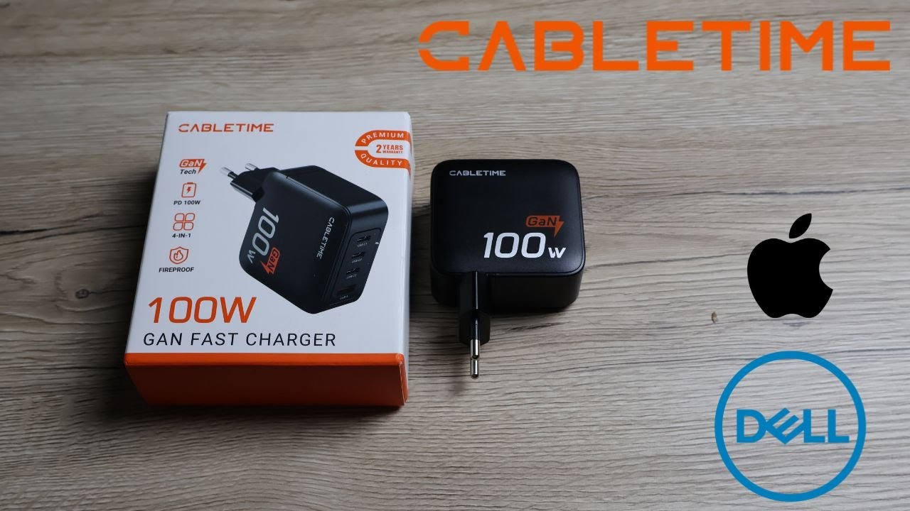 Szukasz szybkiej ładowarki 4in1 GaN do Apple , Dell , Telefonu ? Sprawdź CableTime 100W - YouTube