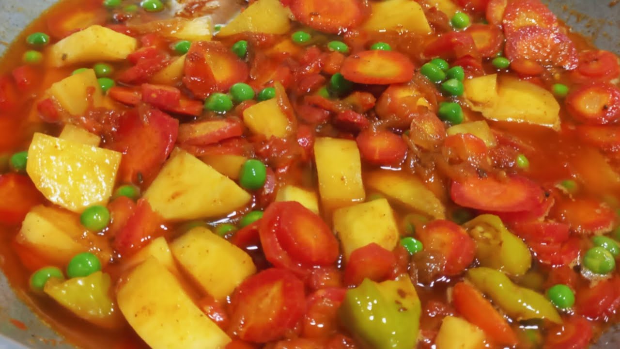 Mix Vegetables Aloo Matar Gajar Recipe By Cookingwithmuskaan | Cooking ...