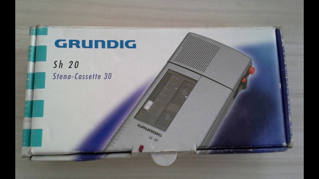 Vintage Dictaphone Grundig Sh 20 Steno-Cassette 30 German - YouTube
