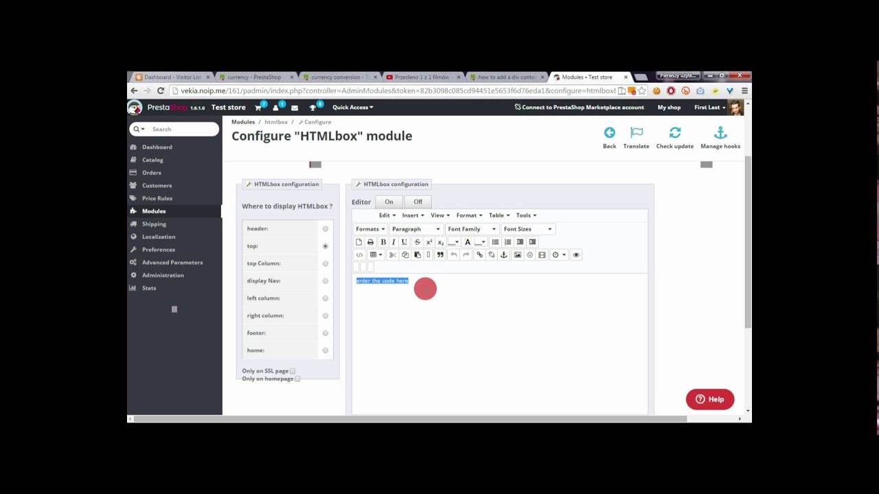 How to add image banner (own contents) to PrestaShop homepage? - YouTube