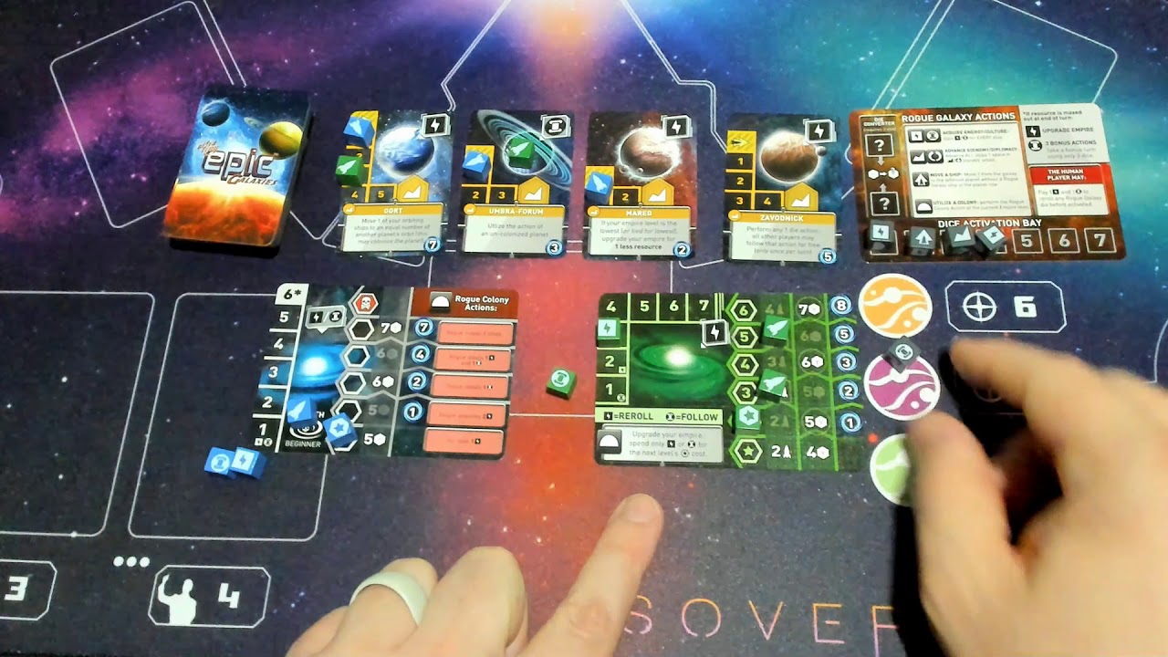 Rulebook Rundown Solo Playthrough: Ultra Tiny Epic Galaxies - YouTube