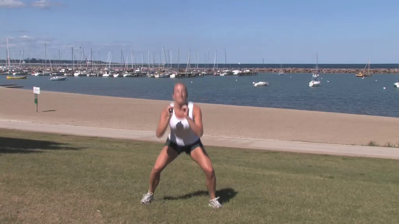 In Motion: Squat jump wide to narrow - YouTube