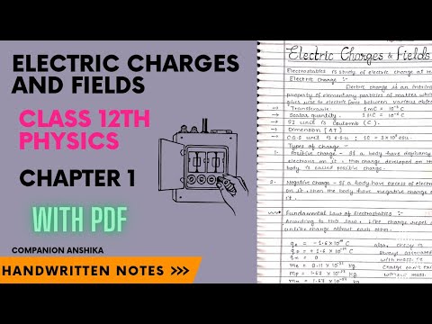 Electric Charges And Fields || Class 12th || Physics || Chapter 1 ...