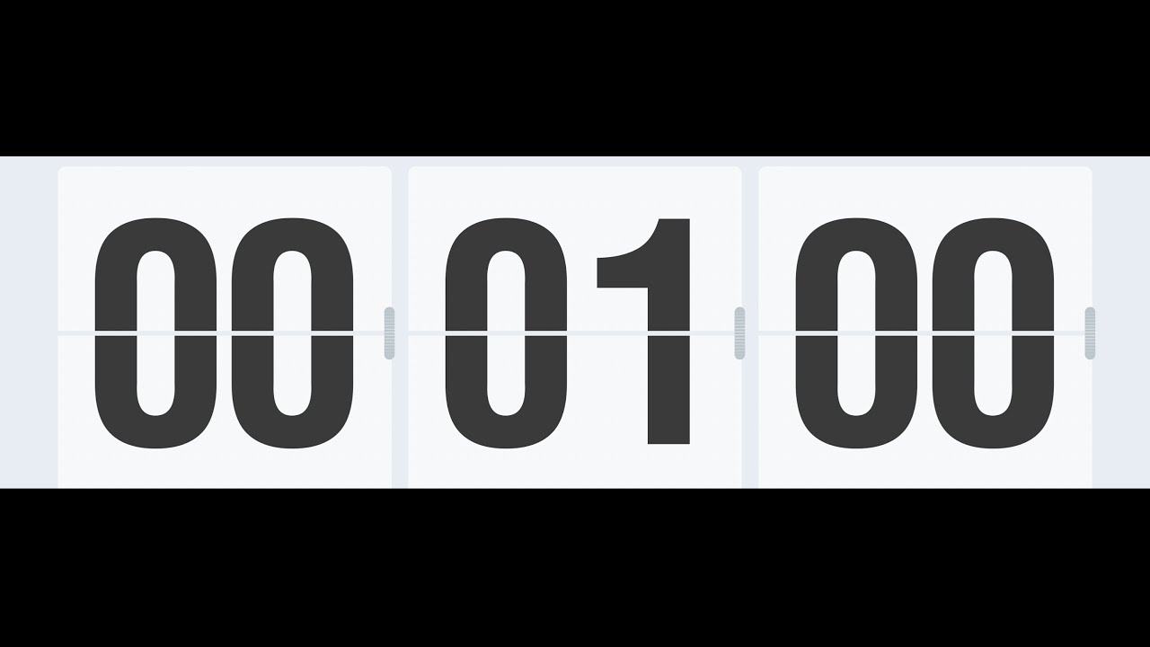 ⏱ 1 Minute Countdown Timer – Clean White Background - YouTube