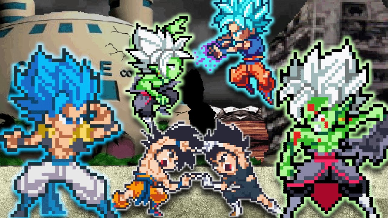 Gogeta vs Fused Zamasu [Sprite Animation] - YouTube