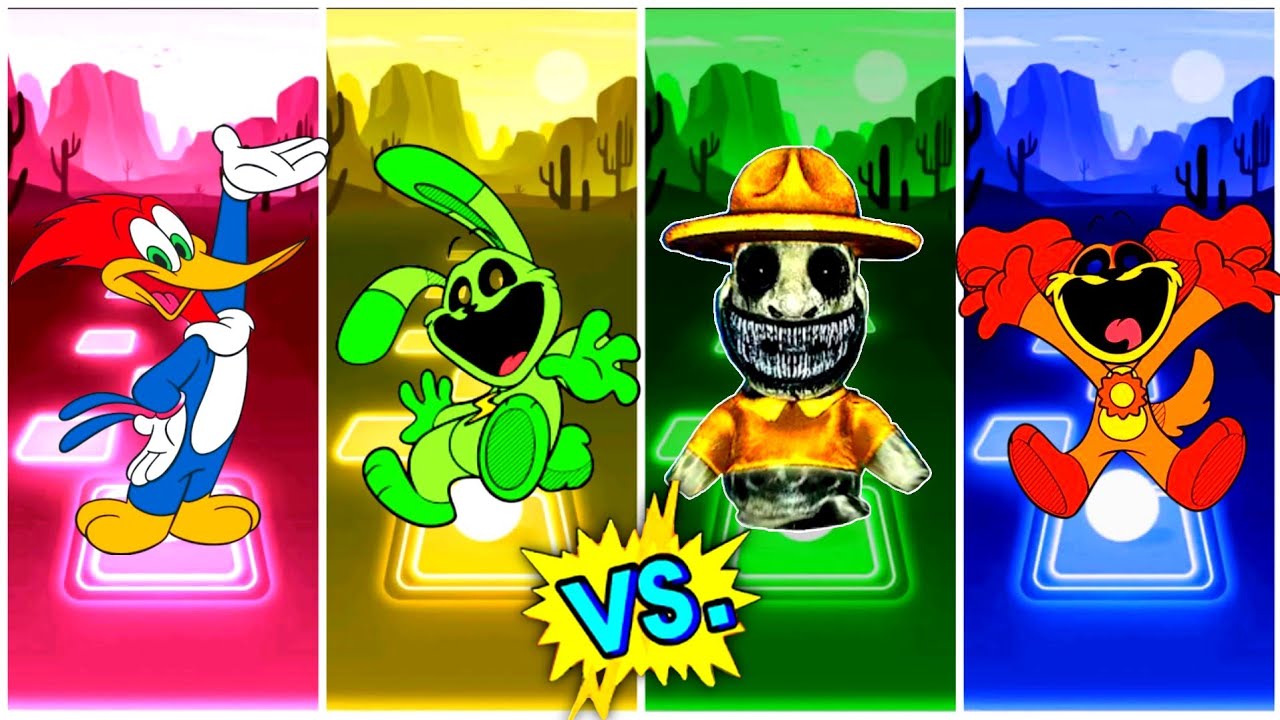 Dog Day 🆚Woody Woodpecker🆚Poppy Playtime🆚Zoonomaly 🎶 Tiles Hop EDM Rush ...