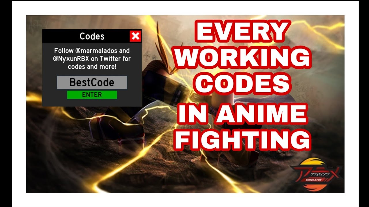 EVERY NEW WORKING CODES IN ANIME FIGHTING SIMULATOR - YouTube