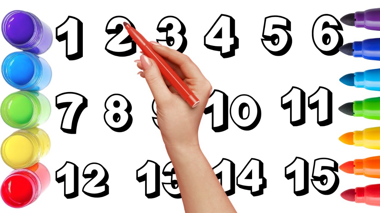 Learning Numbers: Let's Trace & Write 1234 | Educational Video for ...