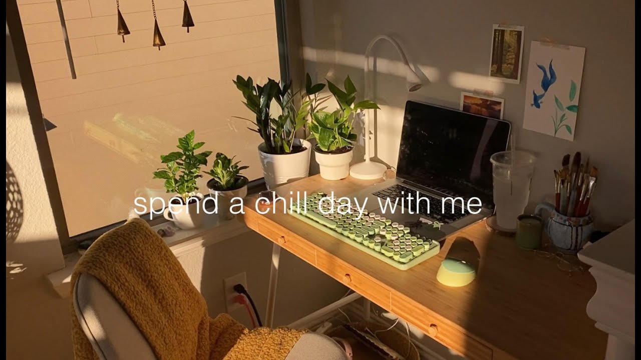 spend a chill day with me | desk setup, cooking, journaling | vlog 01 ...