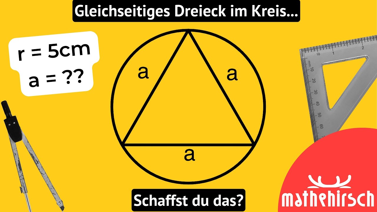 Gleichseitiges Dreieck im Kreis...kannst du diese Aufgabe lösen? - YouTube