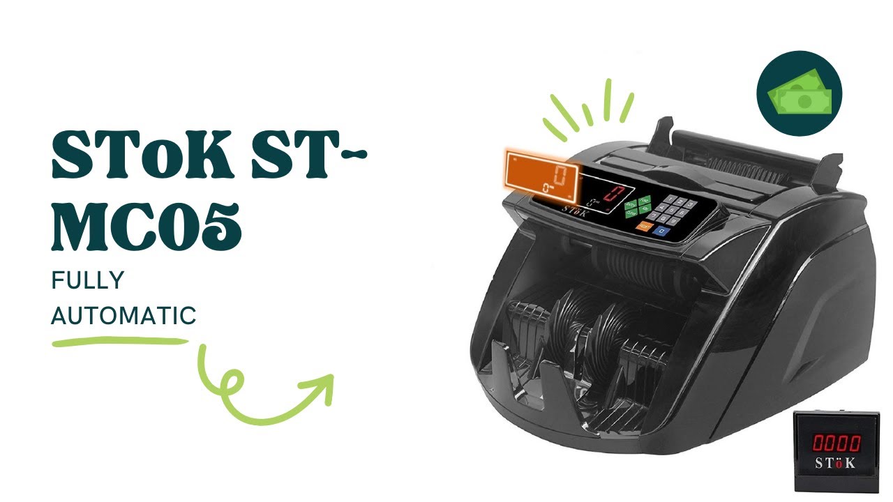 SToK ST-MC05 Fully Automatic Note Counting Machine with Fake Currency ...