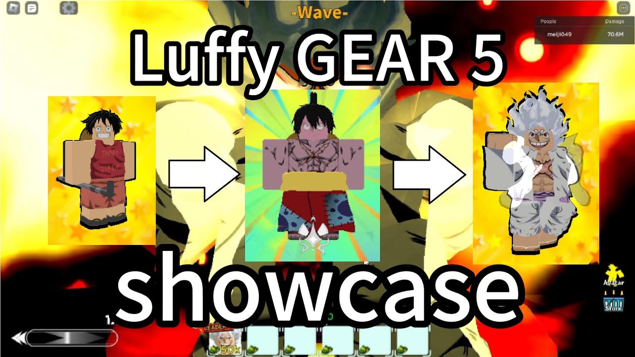[All Star Tower Defense] Luffy GEAR 5 showcase - YouTube