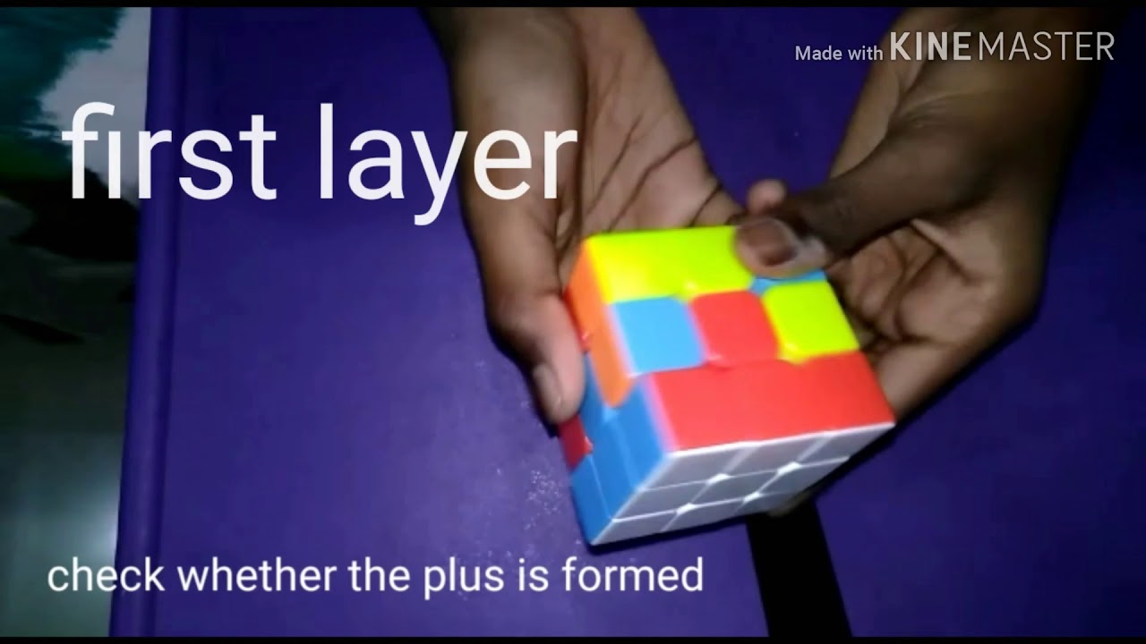 Solving the first layer of 3x3 Rubik's cube / very easy technique - YouTube