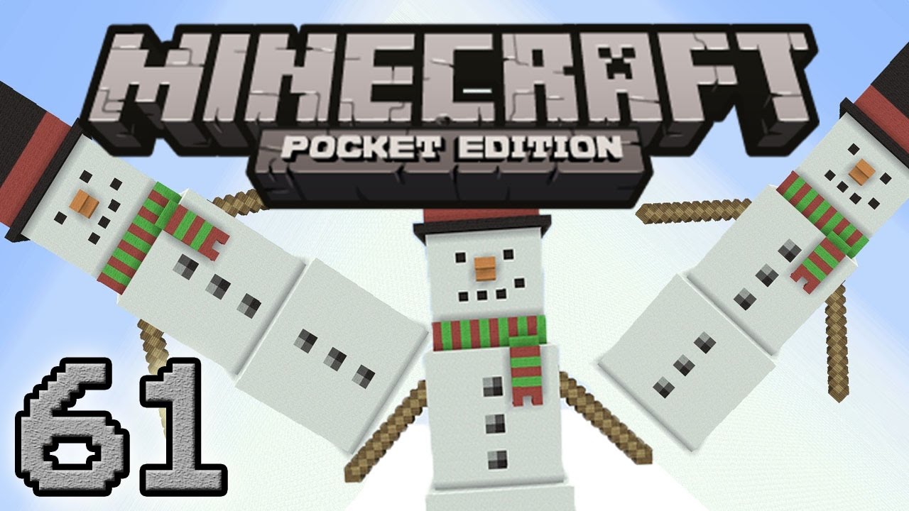 MINECRAFT PE: IL PUPAZZO DI NEVE #61 - YouTube