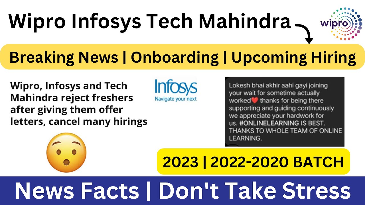 Wipro Infosys Tech Mahindra Cancel Offer Letter News Facts Future Wipro Infosys Tech Mahindra Cancel Offer Letter News Facts Future