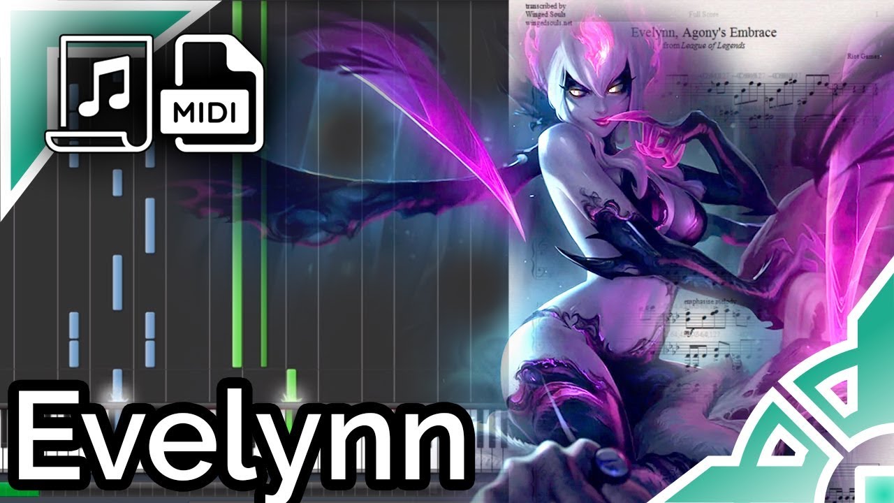 Evelynn login theme - League of Legends (Synthesia Piano Tutorial) - YouTube