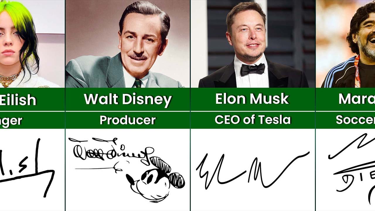 Coolest Signatures From Famous People - YouTube