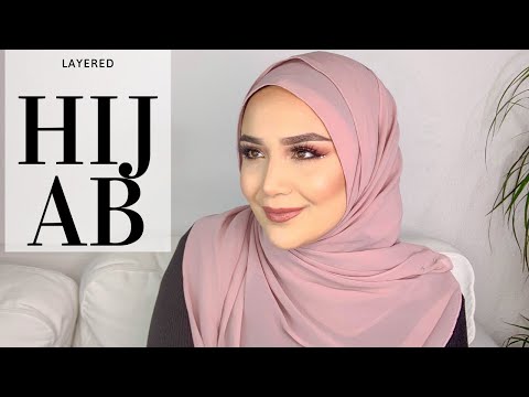 layered modest hijab style